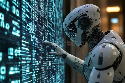 cybersecurity android analyzing encrypted data in a futuristic world