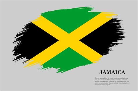 브러시 스트로크 플래그 벡터 일러스트 레이 션 프리미엄 벡터