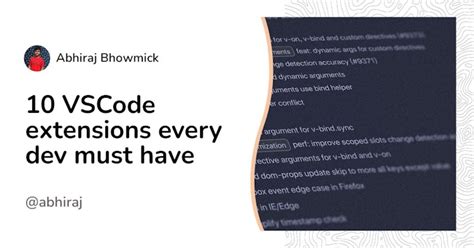 10 Vscode Extensions Every Dev Must Have Devdojo
