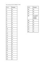 MCDB 1A Midterm 1 Fall 2011 Key Key To Last Year S 2011 Midterm 1 Exam Q Answer Q Answer