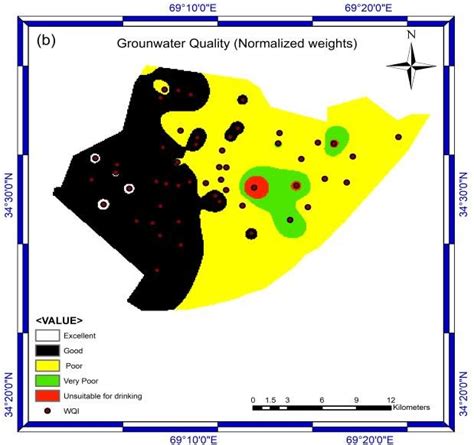 Groundwater Quality Map A Based On Standard Weights B Based On