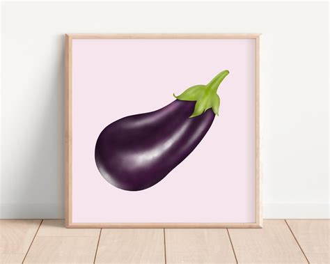 Eggplant Emoji Poster Sex Therapist Office Decor Sexologist Wall Art Kinky T Bedroom Décor