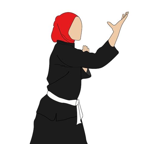 Premium Vector Silat Vector Cewe