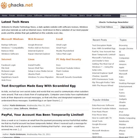 Google Chrome Thin Scroll Bar GHacks Tech News
