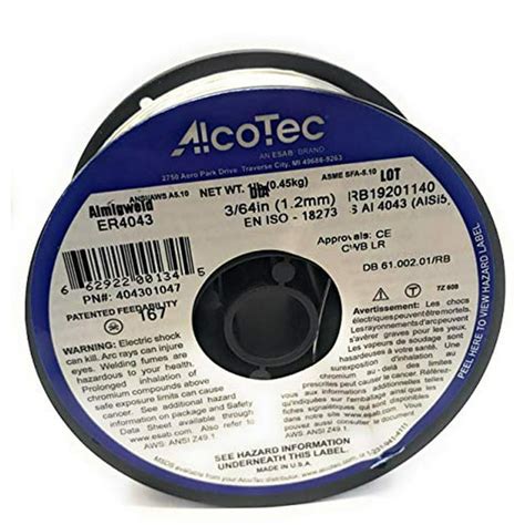 Alcotec Er4043 Spool General Purpose Aluminum Welding Wire Size 364