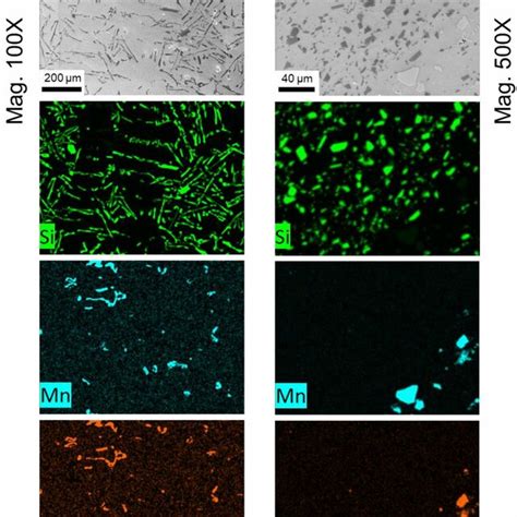 Se Micrographs And Corresponding Energy Dispersive X Ray Spectroscopy