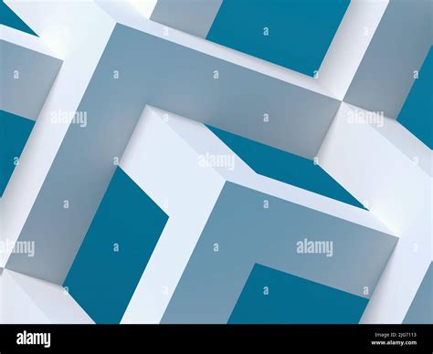 Abstract White Parametric Structure Over Blue Background Geometric Pattern 3d Rendering