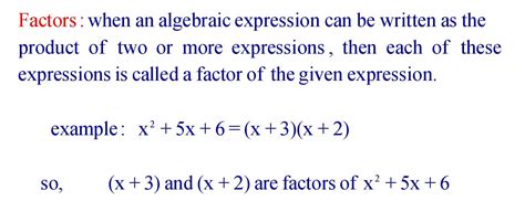 Factorisation Of Polynomials For 9th Class Formula In Maths