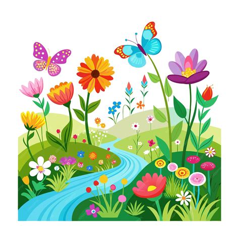 Premium Vector Beautiful Landscape Scenery Vector Illustration Concepts