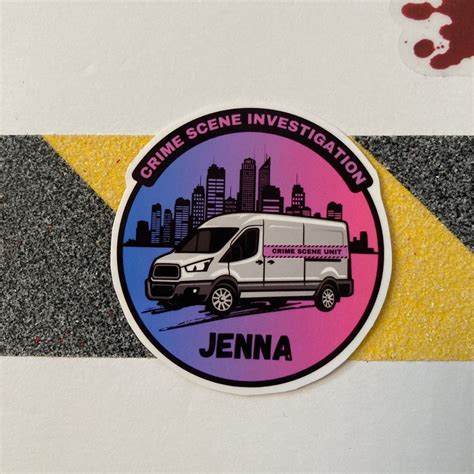 Personalized Crime Scene Van Sticker Vinyl Stickers Waterproof Forensics Laptop Sticker Forensic