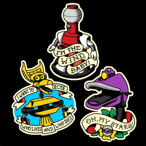MST K Sticker Set Tom Servo Crow And GPC Flash Tattoo Style Stickers Etsy