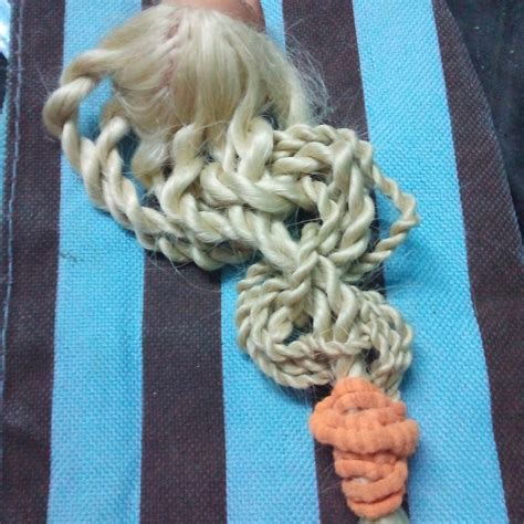 Macrame Braids With 48 Cords In Head Doll Barbie Rapunzel Rbraids