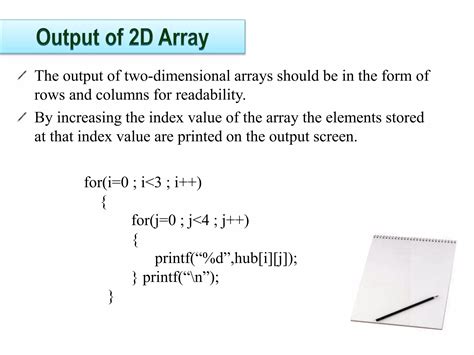 Two Dimentional Array Pptx Programming Languages Computing