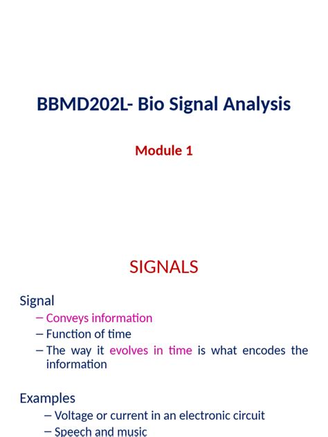 1 Nature Of Biomedical Signals Objectives Of Biomedical Signal Analysis 15 07 2024 Pdf