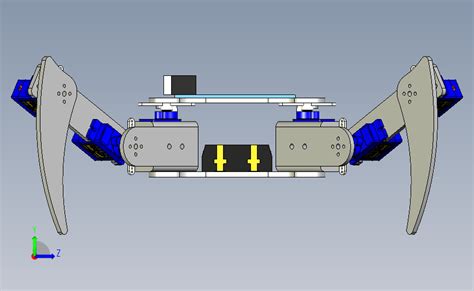 四足arduino Uno 板小型伺服电机机器人蜘蛛机器人iges模型图纸下载 懒石网