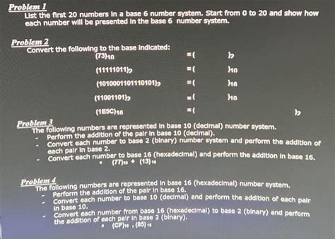 Solved Problem List The First Numbers In A Base Chegg Com
