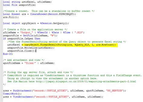 Rowset To Excel Peoplecode Friday 2