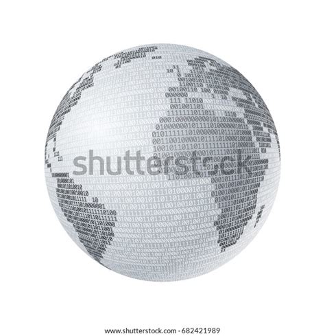World Globe Binary Code Vector Illustration Stock Vector Royalty Free Shutterstock