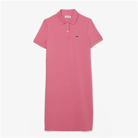 Womens Lacoste Pique Knit Polo Dress