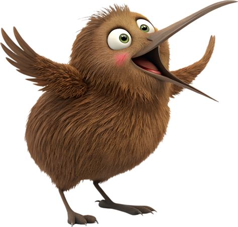 Cute Kiwi Bird Cartoon Character Clipart For Fun Projects 58057957 Png