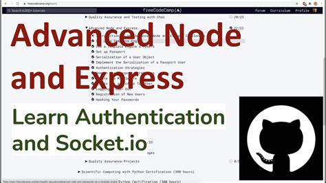 advanced node and express freecodecamp youtube