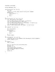 hw4 Q2.cpp - #include iostream using namespace std void print int* arr int l { int i=0 /while i ...