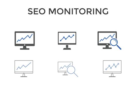 Seo Monitoring Icon Vector Illustration Digital Marketing Element