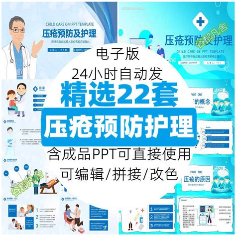 Ppt Template For Medical Pressure Ulcer Prevention And Nursing Training
