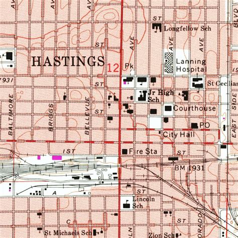 Hastings West Ne 1969 24000 Scale Map By United States Geological