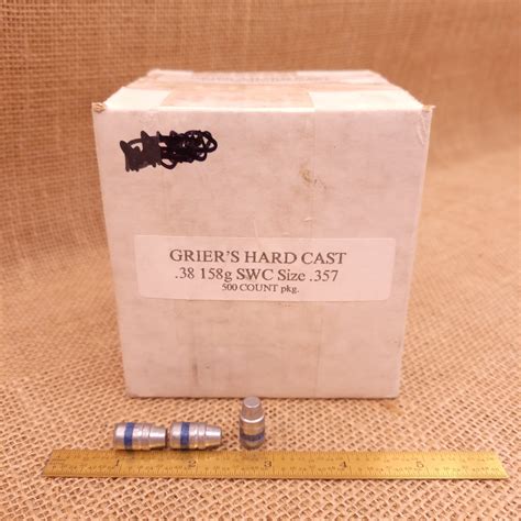 Hard Cast Swc 38 Caliber 357 158gr Box Of 425 Bullets Old Arms Of