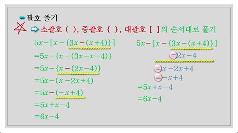 14 문자와식 개념강의 22다항식의 계수와 차수 동류항 분배법칙 일차식의 계산 Youtube