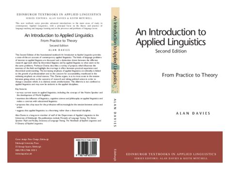 An Introduction To Applied Linguistics Edinburgh Edinburgh University Press