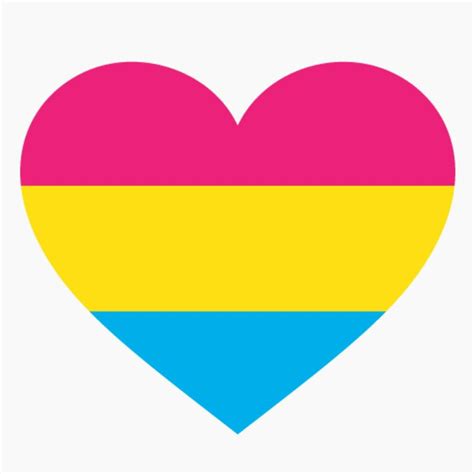 Pansexual Pride Heart With Colombian Flag Colors Background