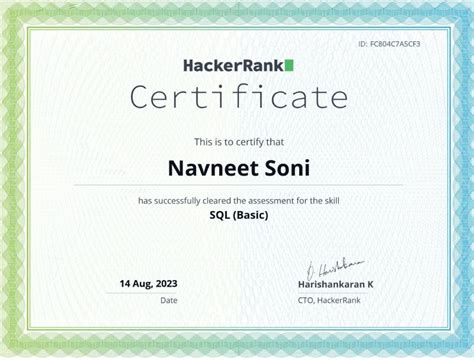 Hackerrank Sql Dataanalytics Sqlskills Navneet Soni