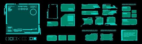 Premium Vector Set Modern Frames For Online Browsing Or Correspondence Hud User Interface