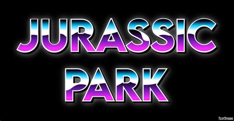 Jurassic Park Text Effect And Logo Design Movie