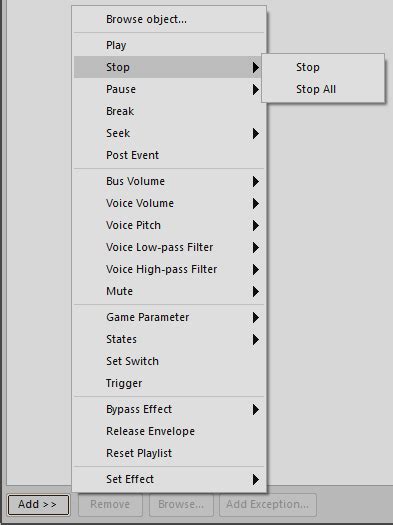 Types Of Event Actions