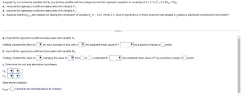 Solved Suppose X1 Is A Numerical Variable And X2 Is A Dummy