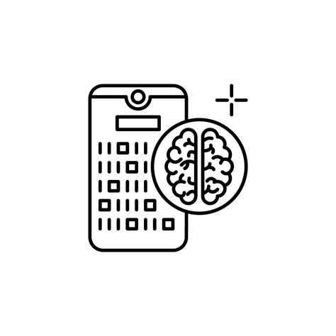 Smartphone Brain Code Vector Icon Vector Art At Vecteezy