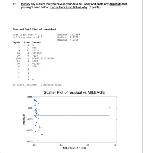 Solved 11 Identify Any Outliers That You Have In Your Data