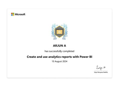 Arjun A On Linkedin Microsoftlearn Learningjourney Powerbi Achievementunlocked Techskills