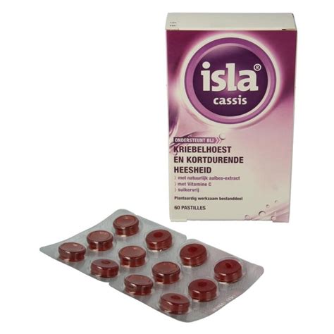Isla Cassis Keelpastille 60 Pastilles
