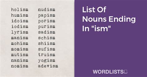 List Of Words With The Suffix Ward