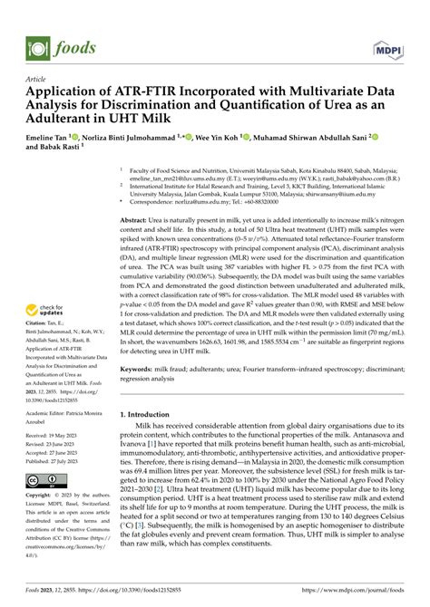 Pdf Application Of Atr Ftir Incorporated With Multivariate Data Analysis For Discrimination