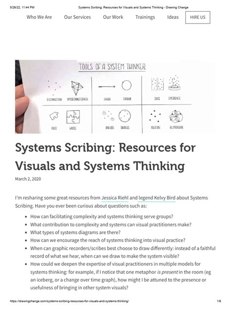 Systems Scribing Resources For Visuals And Systems Thinking Drawing