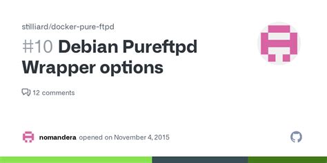 Debian Pureftpd Wrapper Options · Issue 10 · Stilliarddocker Pure
