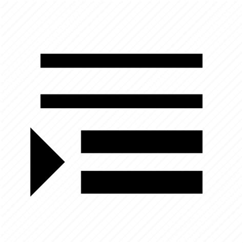indent paragraph content text indentation tab block icon