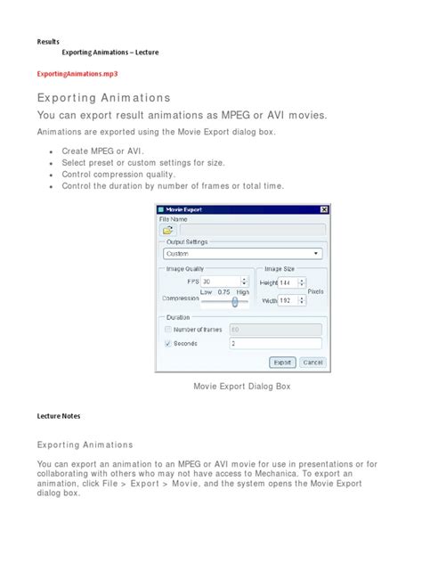 48 Exporting Animations Pdf Multimedia Video