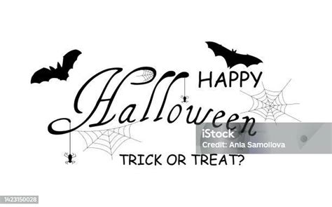 즐거운 할로윈 보내세요 박쥐 웹 및 거미가있는 벡터 일러스트레이션 과자 안 주면 장난칠 거예요 배너 디자인 엽서 10월에 대한 스톡 벡터 아트 및 기타 이미지 Istock