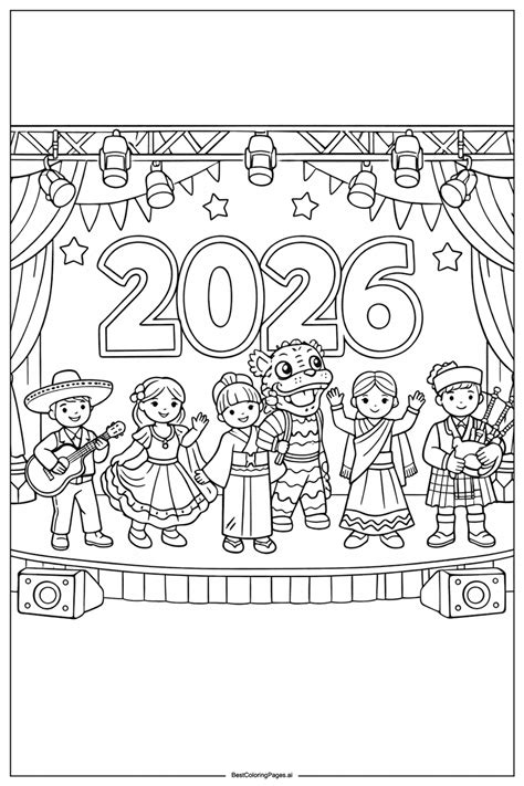 47 New Year 2026 Coloring Pages Free Pdf And Png Printable